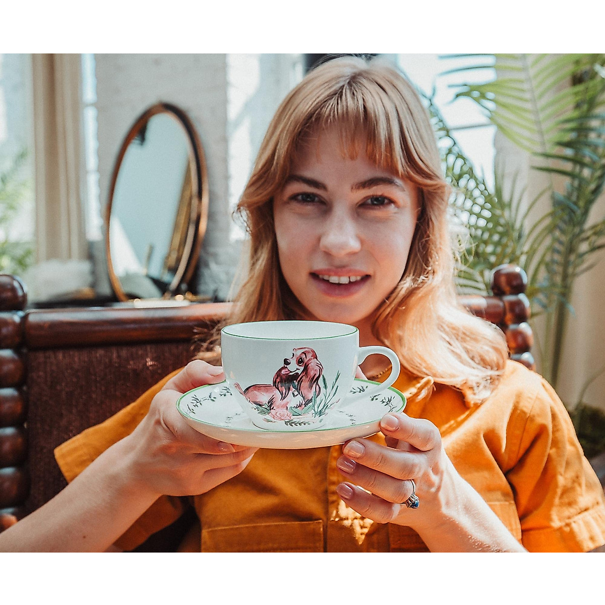 Disney Lady and the Tramp Bone China Teacup and Saucer | Set of 2