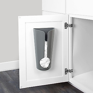 Spectrum Diversified Wall Mount or Adhesive Sink Plastic Grocery Storage & Trash Bag Organization, Standard, Gray