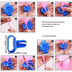 10 Sets Balloon Stand Kit, Reusable Clear Balloon Stand Holder Kit for Table Including Glue, Tie Tool, Flower Clips, Suitable for Birthday Decorations Party Wedding Graduation Decorations