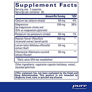 Pure Encapsulations Muscle Cramp/Tension Formula | Hypoallergenic Supplement to Reduce Occasional Muscle Cramps/Tension and Promote Relaxation | 60 Capsules