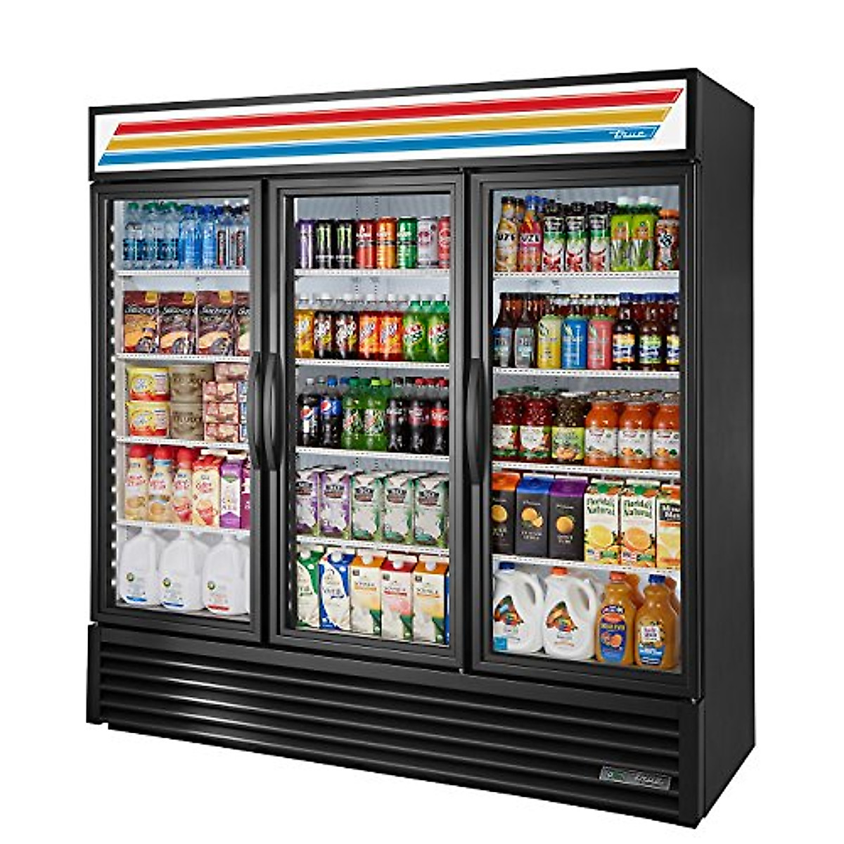 True GDM-72-HC~TSL01 Triple Swing Glass Door Merchandiser Refrigerator with Hydrocarbon Refrigerant and LED Lighting, Holds 33 Degree F to 38 Degree F, 78.625" Height, 29.875" Width, 78.125" Length