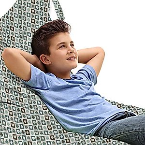 Ambesonne Casino Lounger Chair Bag, Card Suits Hearts Spades Diamonds and Clubs Pattern Gaming Houses Addiction Print, High Capacity Storage with Handle Container, Lounger Size, Multicolor