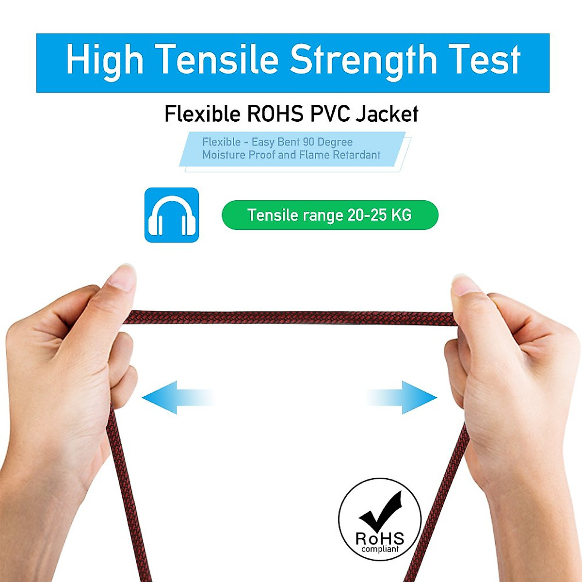 FURUI XLR Cable 50ft Male to Female, Microphone XLR Cable 3 Pin Nylon Braided Balanced XLR Cable Mic DMX Cable Patch Cords with Oxygen-Free Copper Conductors