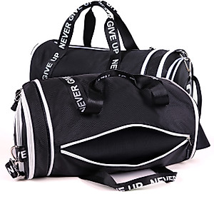 RED supplies Black Convertible Gym Bag With Cross Body Bag for man and women with multiple pockets