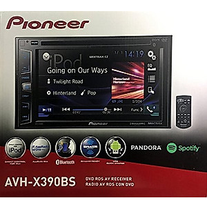 Pioneer AVH-X390BS Double Din Bluetooth in-Dash DVD/CD/Am/FM Car Stereo Receiver with 6.2 Inch Wvga Screen/Sirius Xm-Ready