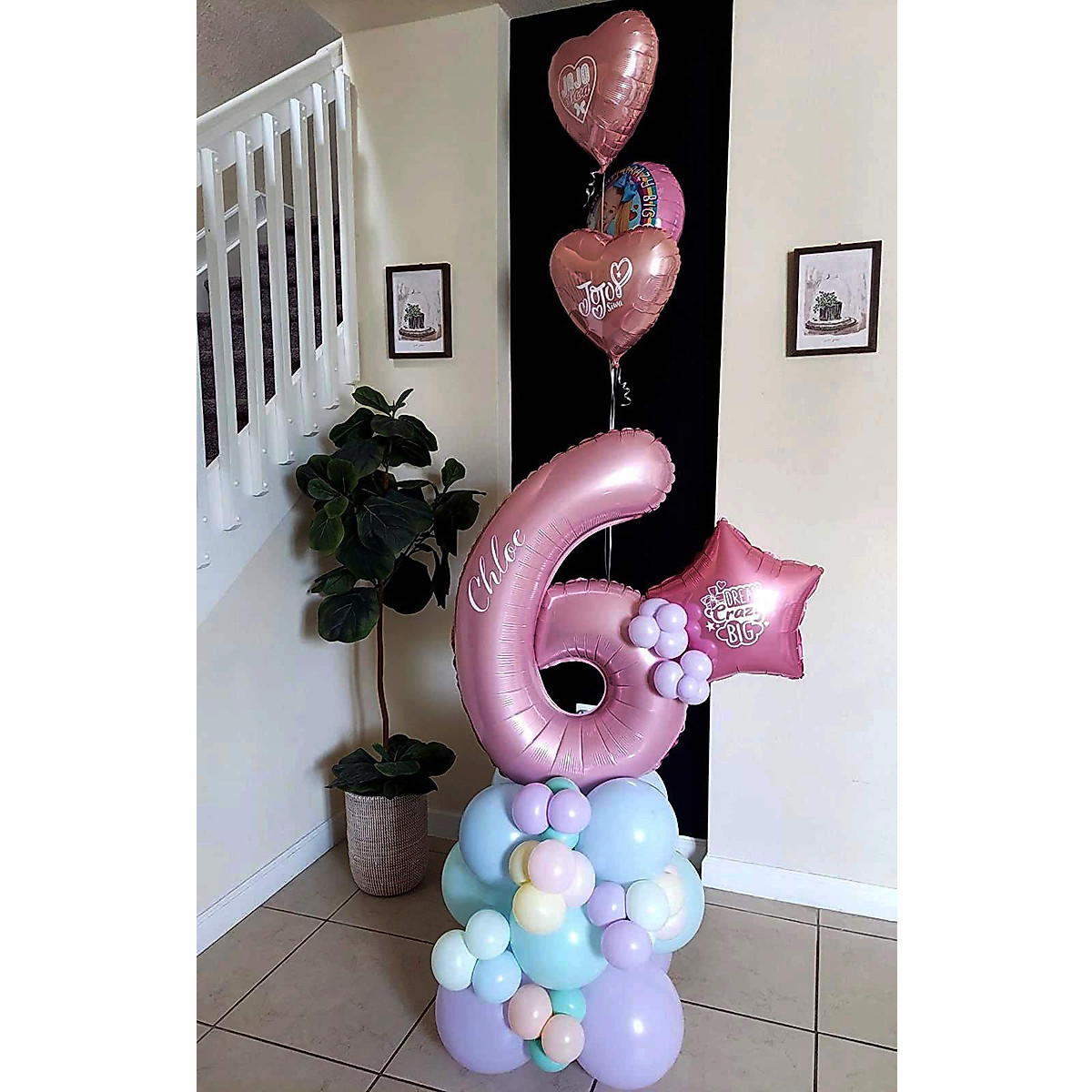 40 Inch Large Number Balloons Pink Mylar Foil Big Number 1 Giant Balloon Birthday Party Decoration