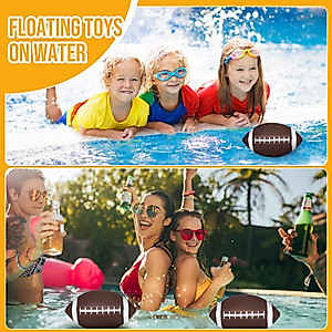 12Pcs Mini Inflatable Football Small Playground Inflatable Football Toys with Pump Needle for Kids Junior Youth Outdoor Indoor Game Football Party Favors (9 Inch)