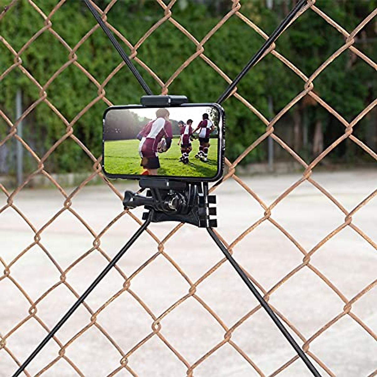 MEKNIC Net Chain Link Action Camera Fence Mount Compatible with GoPro Hero Cameras and Insta360 One X2,Smart Phones and Other Action Cameras for Softball Baseball Tennis Football Games Recording