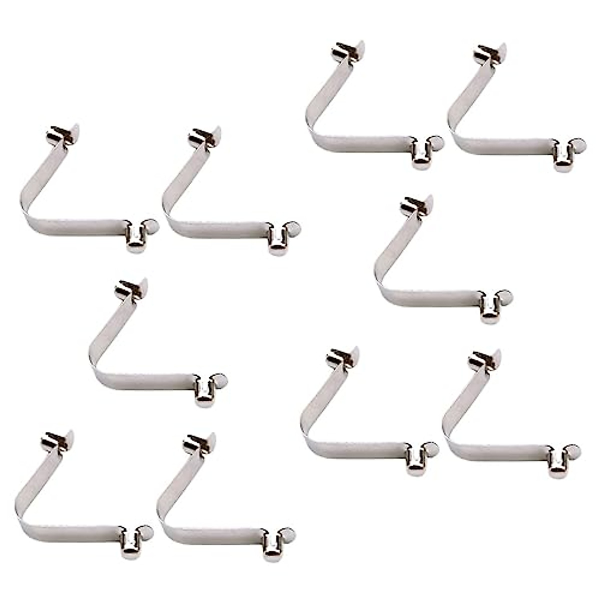 BESTOYARD 40 Pcs Spring Buckle Pool Brush Clips Spring Clips Clasp Pool Brush Pole Clip Pool Spring Clips Swimming Net Clips Replacement Spring Clips Component Vacuum Stainless Steel