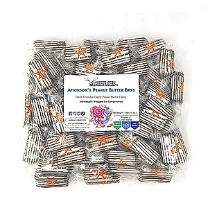 Atkinson Wrapped Bulk Candy Bars, Peanut Butter, 1 Pound