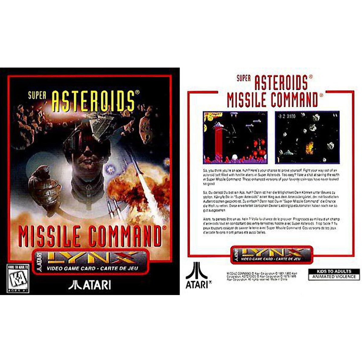 Super Asteroids and Missle Command (Atari Lynx)