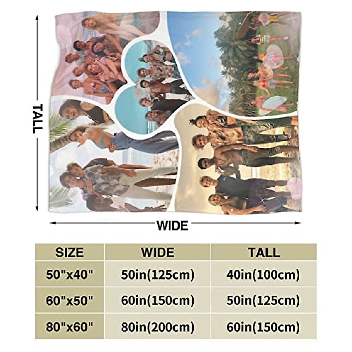 Ultra-Soft Fluffy Outer Banks Blanket Home Decor JJ Maybank Rudy Pankow John B Chase Stokes Throw Blanket Gift for Adults/Kids 50in×40in