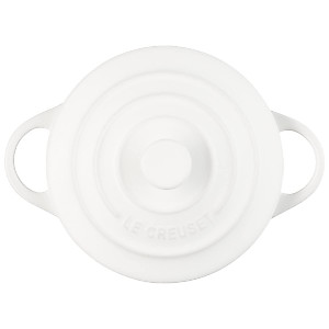 Le Creuset Stoneware Mini Round Cocotte, 8 oz., White
