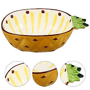 NOLITOY Soup Bowls Soup Bowls Ceramic Salad Bowl Fruit Shaped Fruit Bowl Big Mixing Bowl Serving Bowl Serving Salad Popcorn Dips Condiments Snack Oatmeal Yellow Oatmeal Bowl Glass Mixing Bowls