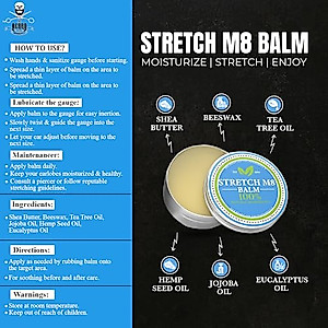 Ear Stretching Balm - Aftercare for Piercings - 30ml - Lobe Stretching - Soothing Formula – All Natural Ingredients Jojoba Oil & Tea Tree Oil