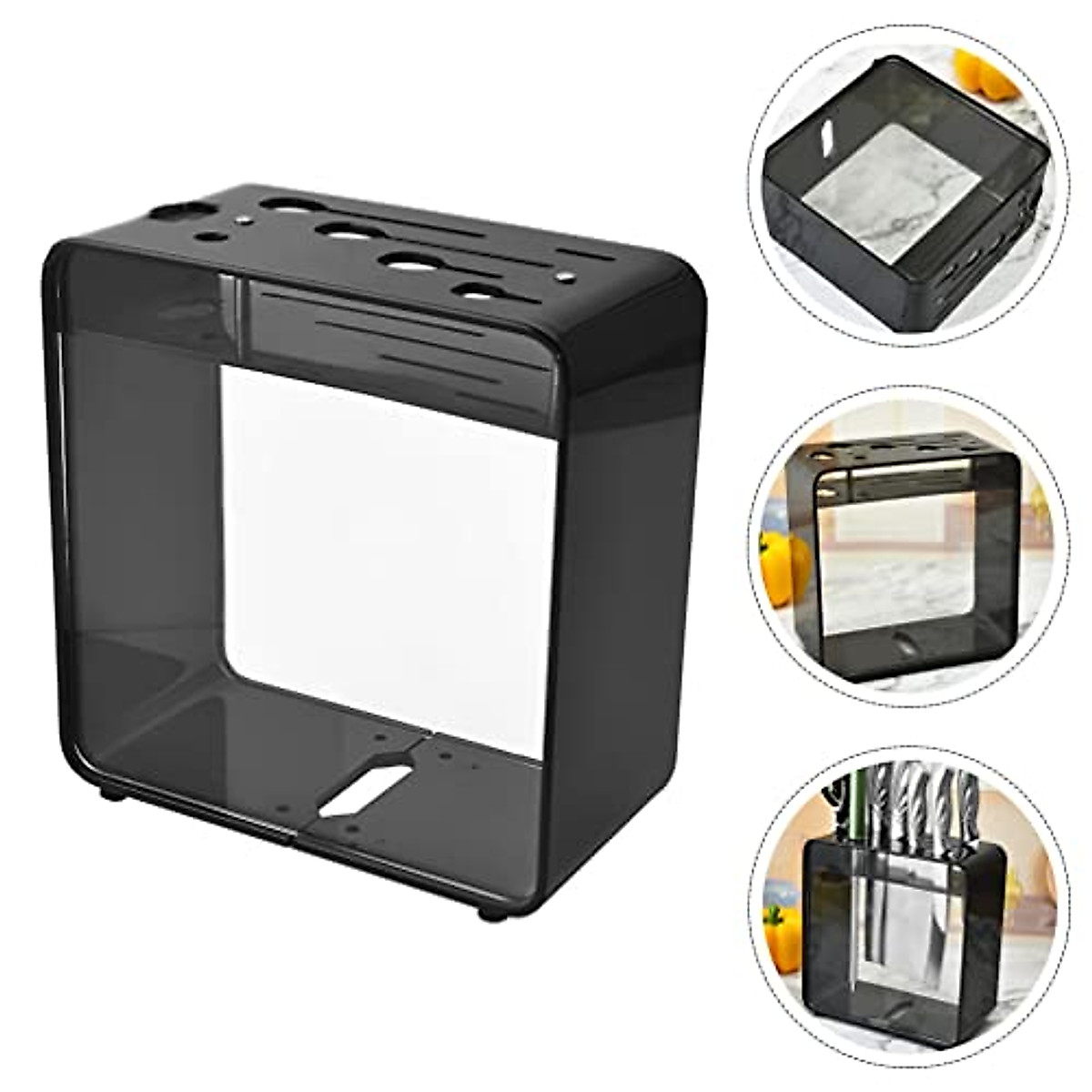 Zerodeko Holder Storage Rack Acrylic Cutter Block Without Knives Kitchen Tool Kitchen Accessory Restaurant Cutter Rack Cutter Holder for Kitchen Accessories Household