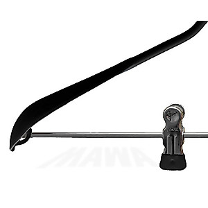 Mawa by Reston Lloyd BodyForm Series Non-Slip Space Saving Clothes Hanger with 2 Clips for Pants or Skirts, Style 42/LK, Set of 5, Black