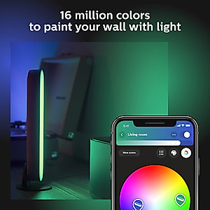 Philips Hue Play White & Color Smart Light, 2 Pack Base kit, Hub Required/Power Supply Included (Works with Amazon Alexa, Apple Homekit & Google Home), Black, Base Kit - 2 Pack