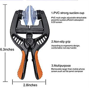 Showpin Smart Phones Suction Cup Tool Opening Pliers Repair LCD Screen, 3 in 1 iPhone Repair Tool Prying Tool Compatible with Cell Phone/Laptop/Tablet PC