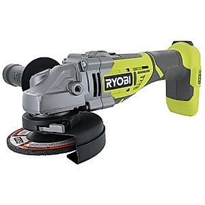 Ryobi P423 18V One+ Brushless 4-1/2" 10,400 RPM Grinder and Metal Cutter w/ Adjustable 3-Position Side Handle and Onboard Spanner Wrench (Battery Not Included, Power Tool Only)