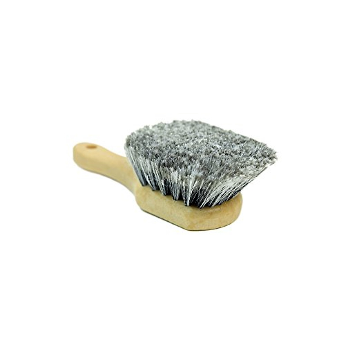 CARCAREZ Short Handle Car Wheel Brush with Soft Bristles, Grey