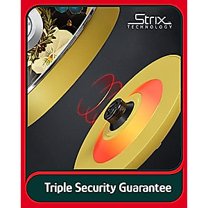 Hazel Quinn X Eduardo Recife Collaboration Electric Kettle with Thermometer - 1.7 Litres / 57.5 Ounces Retro Tea Kettle, All Stainless Steel, Fast Boiling 1200W, Cordless, BPA-free, Automatic Shut-Off