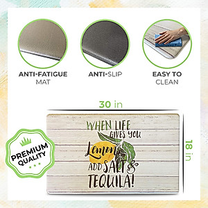 Generic JCB Home Anti-Fatigue Lemon Kitchen Mat. Memory Foam Kitchen Mat with Non-Slip Surface. Farmhouse Tequila Lemon Kitchen Rug. 18 inch x 30 inch