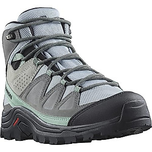 Salomon Women's QUEST ROVE GORE-TEX Leather Hiking Boots for Women, Quarry / Quiet Shade / Black, 8.5
