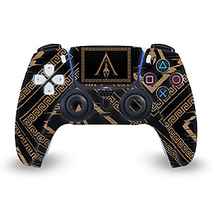 Head Case Designs Officially Licensed Assassin's Creed Crest & Broken Spear Odyssey Artwork Vinyl Faceplate Sticker Gaming Skin Decal Cover Compatible With Sony PlayStation 5 PS5 DualSense Controller