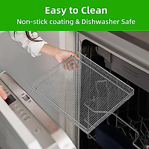 Air Fryer Basket for Oven, 304 Food-Grade Stainless Steel Wire Rack, Cost-Effective and 13.5 * 11.2in Large Size Oven Accessories, Cooking and Baking for Convection Toaster Oven