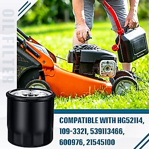 Gisafai 4 Pcs 52114 Oil Filters Oil Transmission Filter Compatible with Hydro-gear 52114/Ariens 21545100, Bad Boy 063-1050-00, Gravely 21545100/Hustler 600976, Toro 109-3321, Ferris 5101026X1