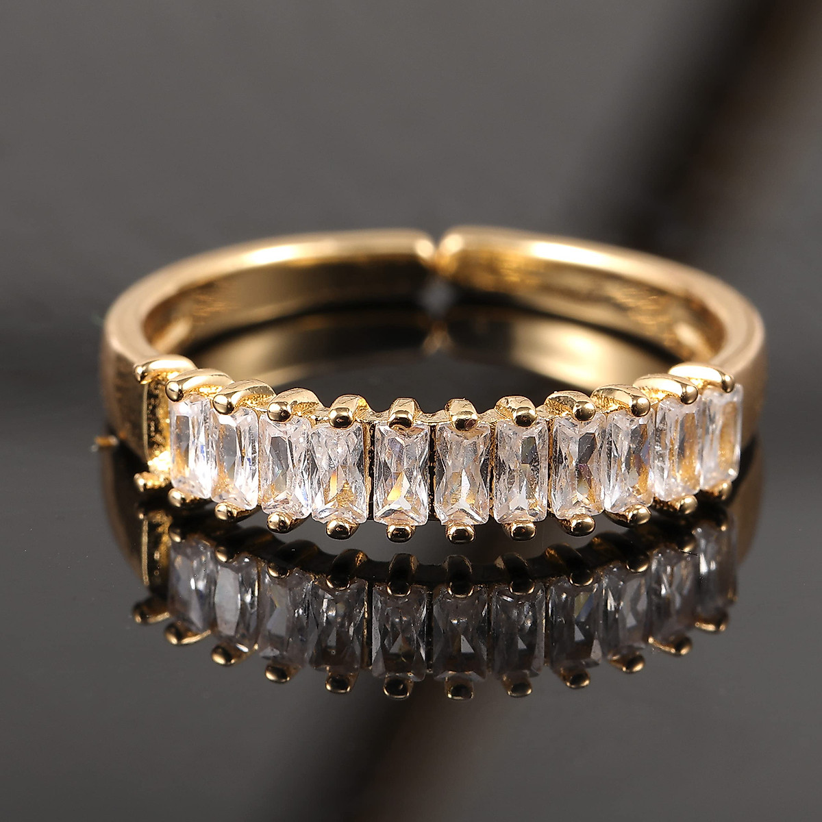 UUJOY Ring Wedding Band, Handmade Eternity Ring,Engagement Anniversary Ring for Women Men