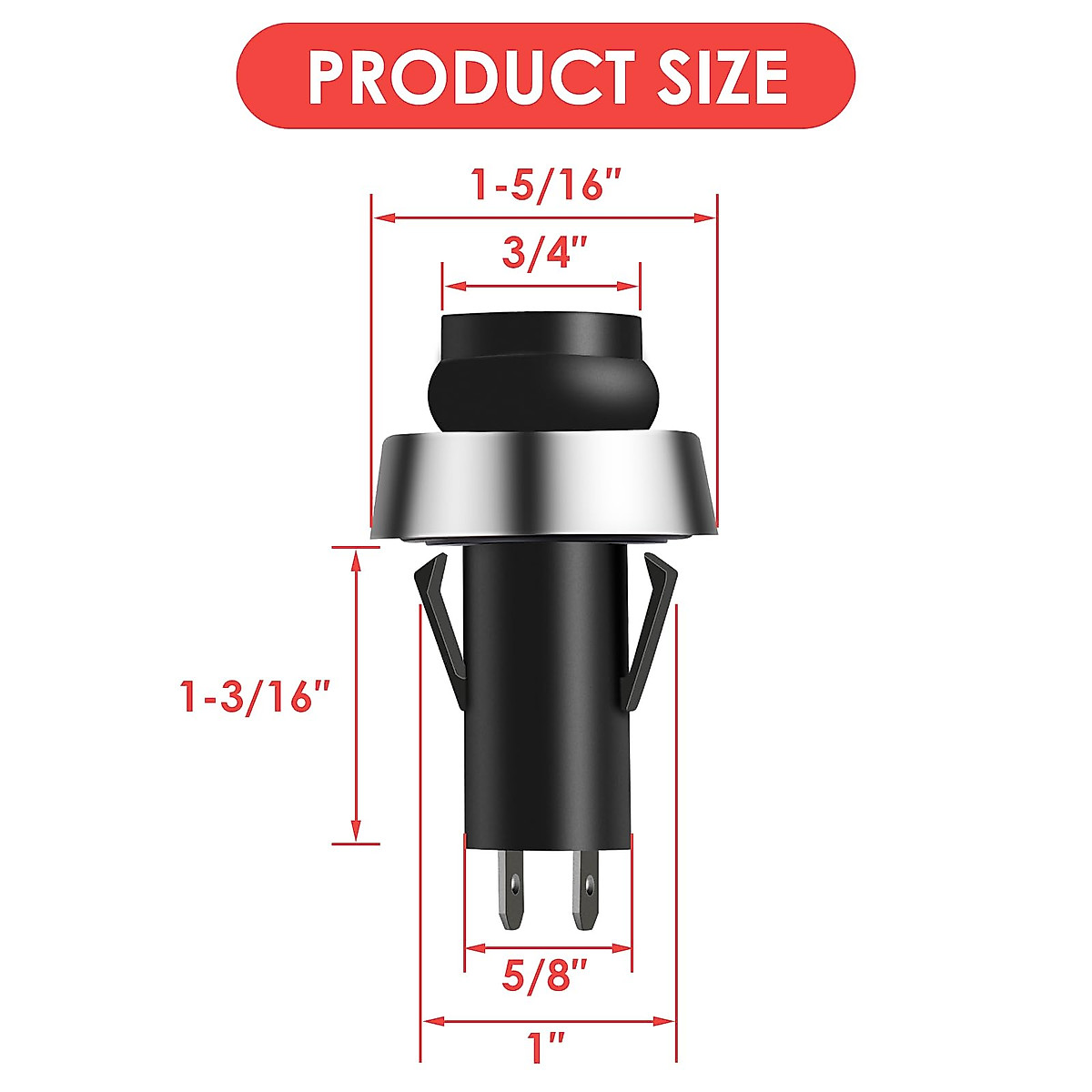 Senshare Grill Igniter Replacement for Weber 66220 Igniter Button Switch, Compatible with Weber Spirit 2 Grill Parts & Weber GS4 Grill Parts, Fits Spirit II Gas Grills E210 E310 S210 S310, 1 Pack