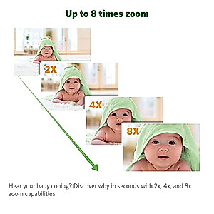 LeapFrog LF915HD Baby Monitor, 5” 720p Screen, 360° Pan & Tilt with 8X Zoom Camera, Color Night Vision, Night Light, Two-Way Intercom, Secure Transmission No WiFi