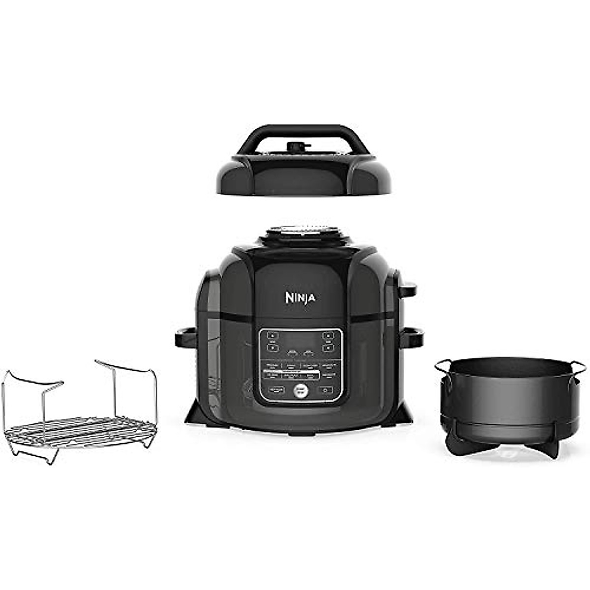 Ninja OP350co Foodi 9-in-1 Pressure, Broil, Dehydrate, Slow Cooker, Air Fryer, and More, with 6.5 Quart Capacity and a High Gloss Finish (Black) - Renewed
