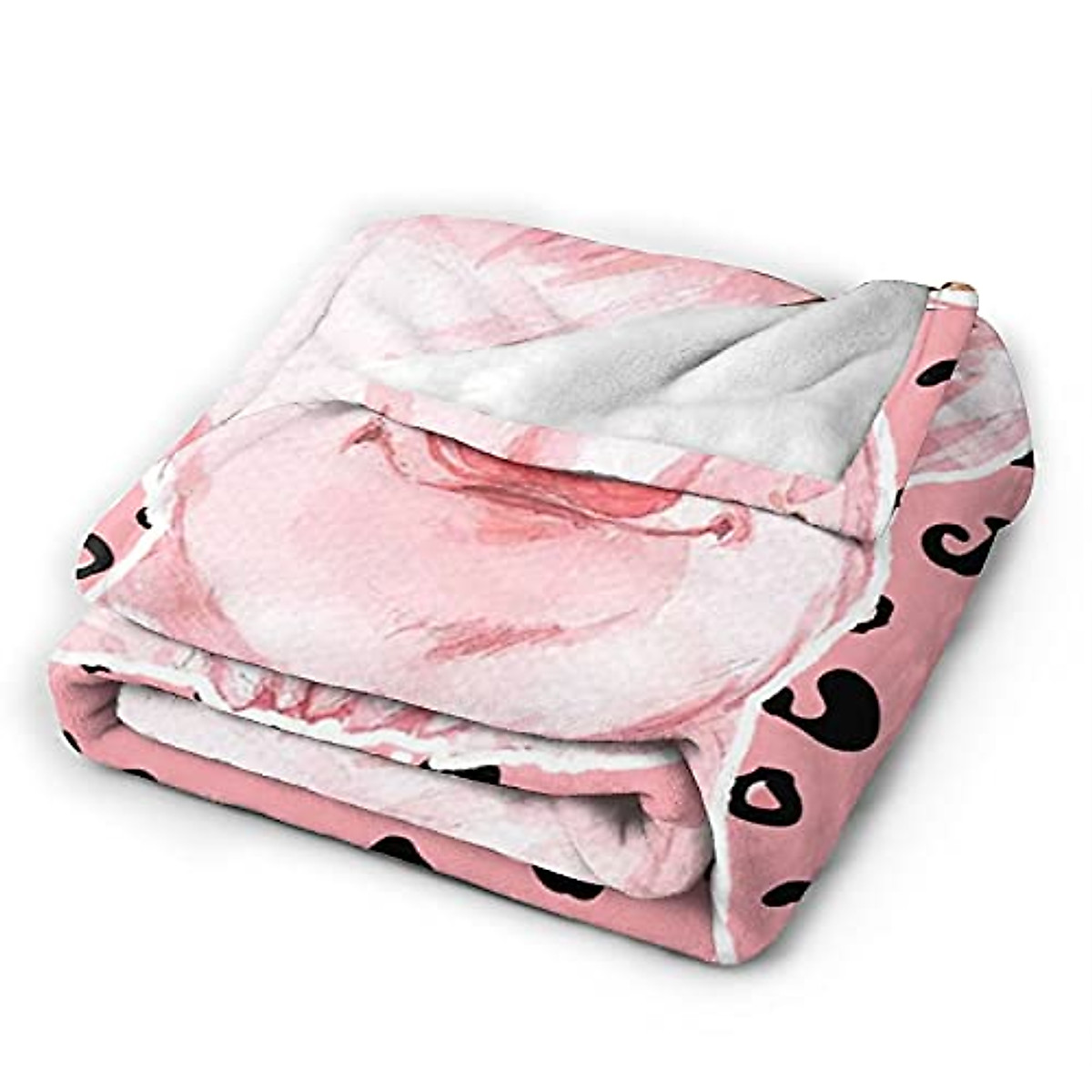 Cute Pig Cozy Soft Flannel Blanket Luxury Fleece Bed Blanket Throw Blanket Lightweight for Sofa Chair Bed for Couch Living Room 60"X50"