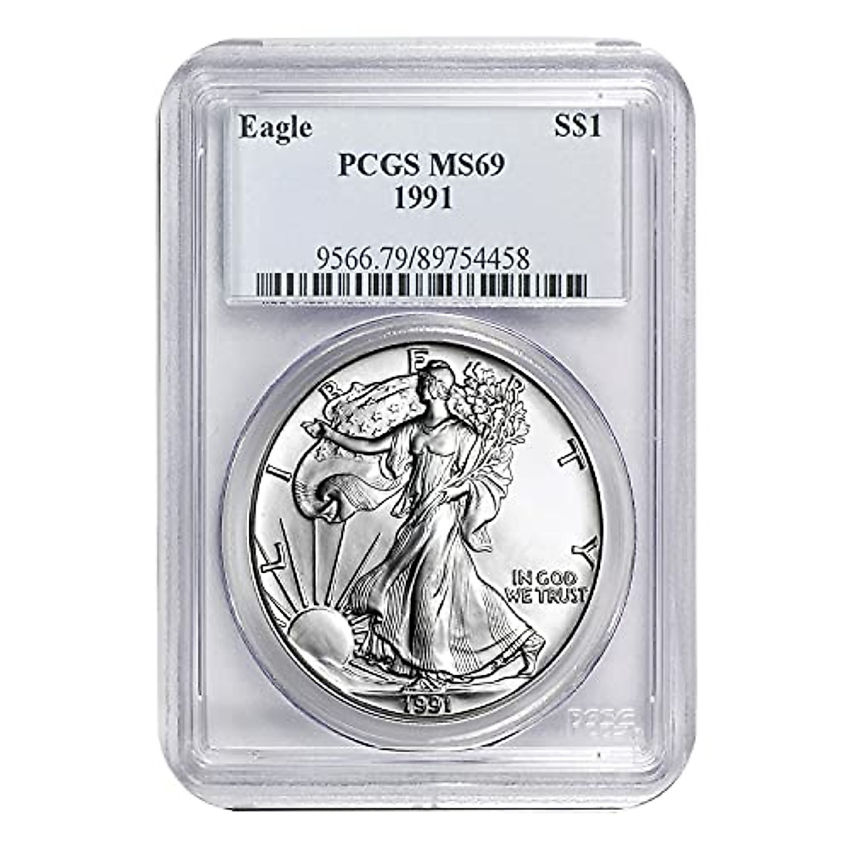 1991 American Silver Eagle ASE $1 MS-69 PCGS