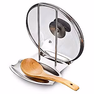 1Pcs Kitchen Accessories Stainless Steel Pot Lid Shelf Kitchen Organizer Pan Cover Lid Rack Stand Sponge Spoon Holder Dish Rack