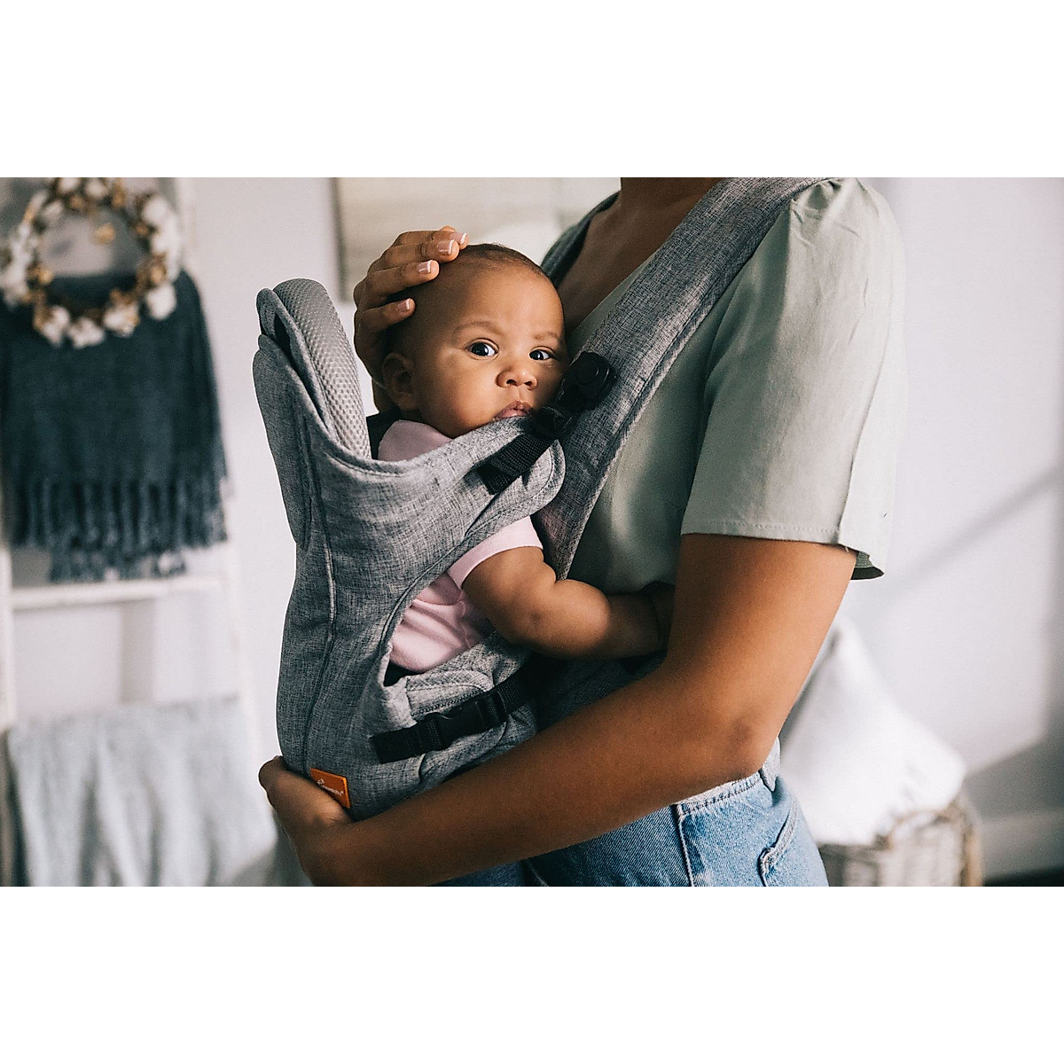 Dreambaby Oxford Adjustable 3-in-1 Position Baby Carrier - Comfortable and Stylish Baby Wrap for Newborns to Toddlers -Suitable for Children 7.5 – 33lbs (Approximately 3-12 Months of Age)