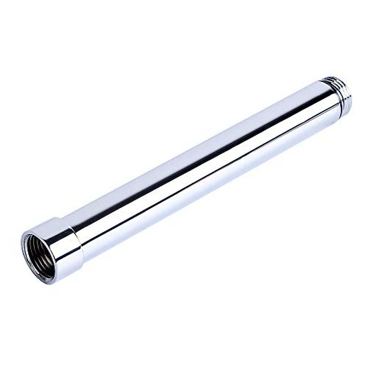 JR 4 inch 1/2" Shower Arm Extension, Shower Head Extension Arm, Shower Extender Arm - 304 Stainless Steel with Brass Connector - Polished Chrome Finish