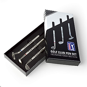 PGA Tour 3 Piece Golf Pen Gift Set,silver