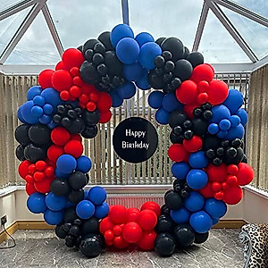 FOTIOMRG 110pcs Red Balloon Garland Arch Kit, 18 12 10 5 inch Red Latex Balloons Different Sizes Pack for Birthday Graduation Baby Shower Valentines Christmas Wedding Party Decorations