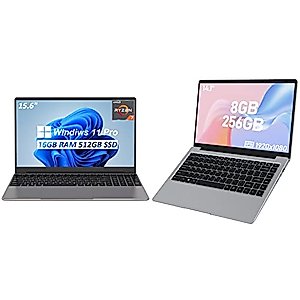 Auusda Laptop Bundle: 14.1"& 15.6", 3TB SSD+MicroSD, Windows 11 Pro, Ryzen 7 & Celeron J4105