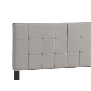 Coaster Home Furnishings Fairfield Contemporary Fabric Upholstered Eastern King Size Panel Bed Frame 50-inch Headboard Beige 305952KE