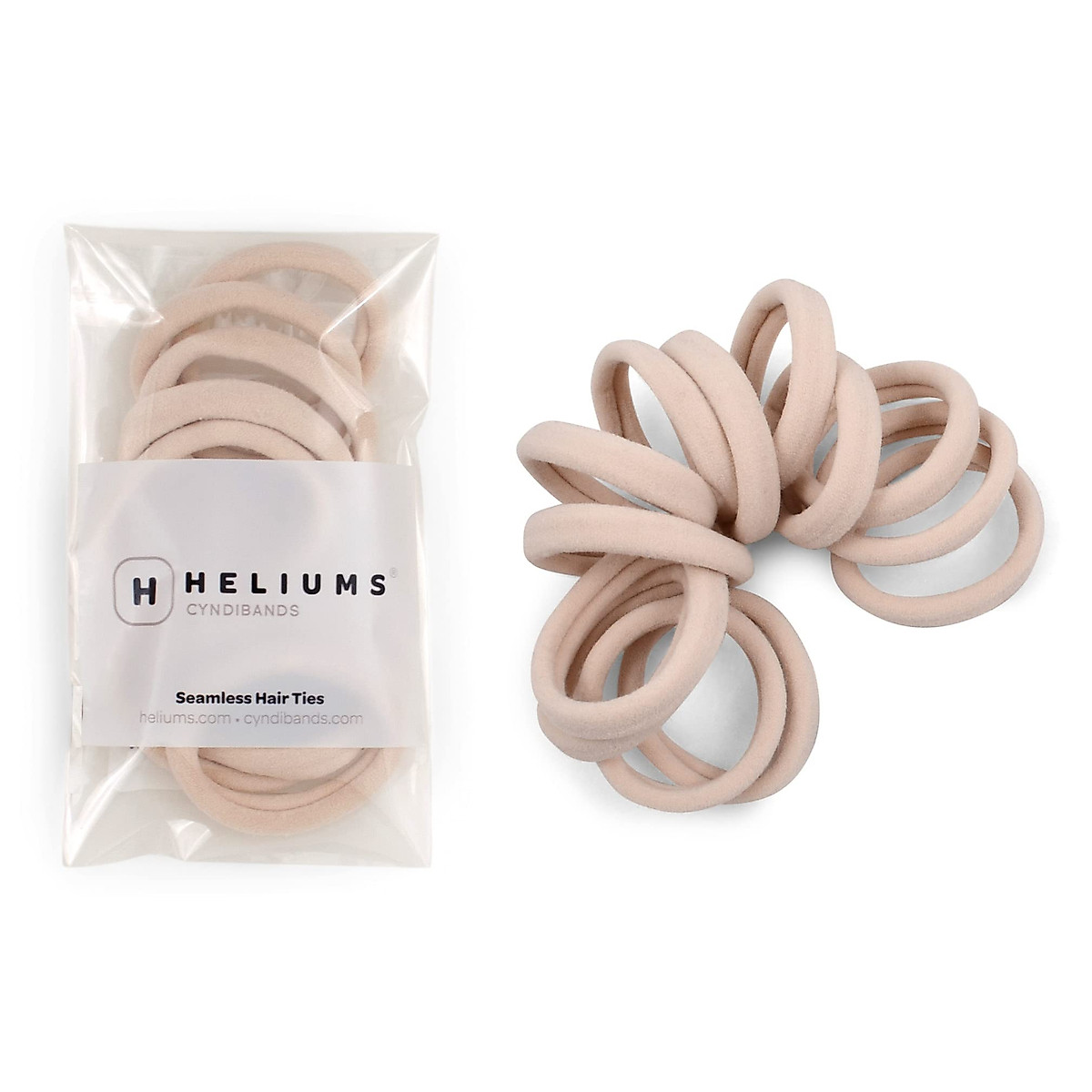 Cyndibands Seamless Hair Ties - Blonde - Gentle Hair Ties No Damage, Standard Size 1.5 Inch, Soft and Stretchy Nylon Fabric Ponytail Holders - 12 Count