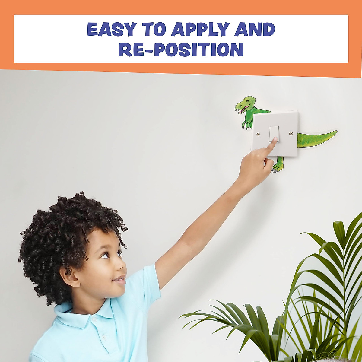 Dinosaur Wall Stickers Tyrannosaurus Rex Sticker Light Switch Sticker for Children's Rooms or Nurseries Kids Decoration (T-Rex)