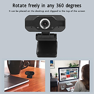 Camera 1080P 30 Fps for Video Calling Gaming with Auto Light Color Correction, Dual Noise Canceling Microphone for Windows, for, for Android, for Linux