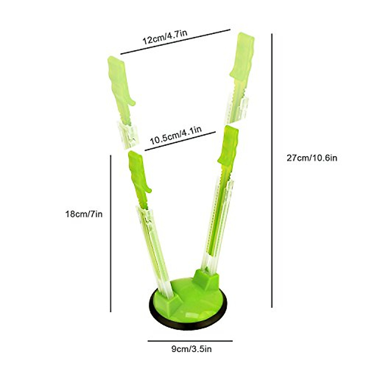 Hestier Baggy Rack For Ziplock Bag Holder Stand Adjustable/Hands Free Clip Food Storage Bag Holder For Ziplock Bag Stands / 3 Pack/3pcs