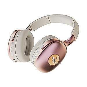 House of Marley Positive Vibration XL ANC: Noise Cancelling Over-Ear Headphones with Microphone, Wireless Bluetooth Connectivity, and 26 Hours of Playtime, Copper
