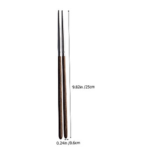 COLLBATH 5 Pairs Non Reusable Stainless Steel Chopsticks Lightweight Dishwasher Chopsticks for Everyday Use